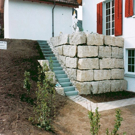 20 x 40 cm Granit-Blockstufen Laahs rot - Natur Steine Org